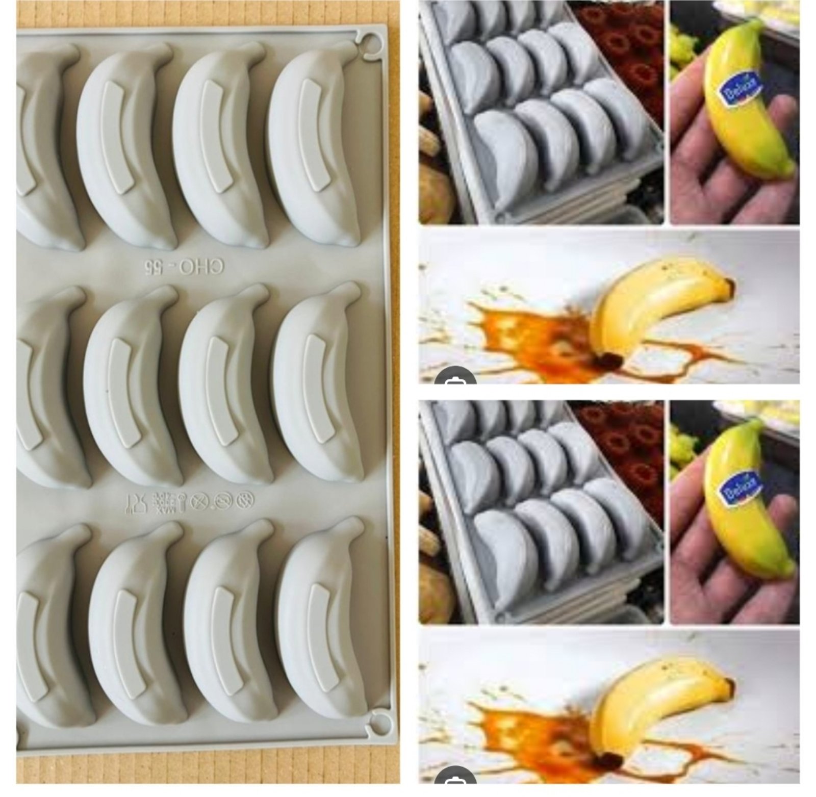 102499 مول سيليكون شكل الموز - ك.م مولز